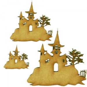 Haunted House on The Hill - MDF Wood Scene